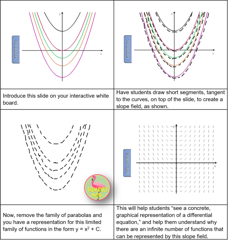 3 Big Ideas to Introduce Slope Fields - Flamingo Math with Jean Adams