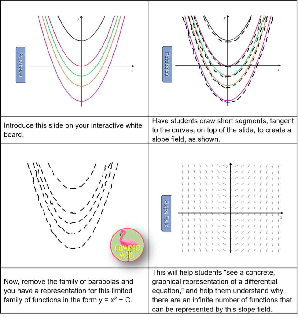 3 Big Ideas to Introduce Slope Fields - Flamingo Math with Jean Adams