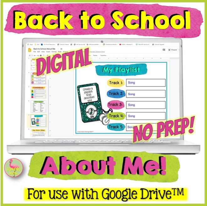 "About Me" Google Slides Digital Back to School Activity