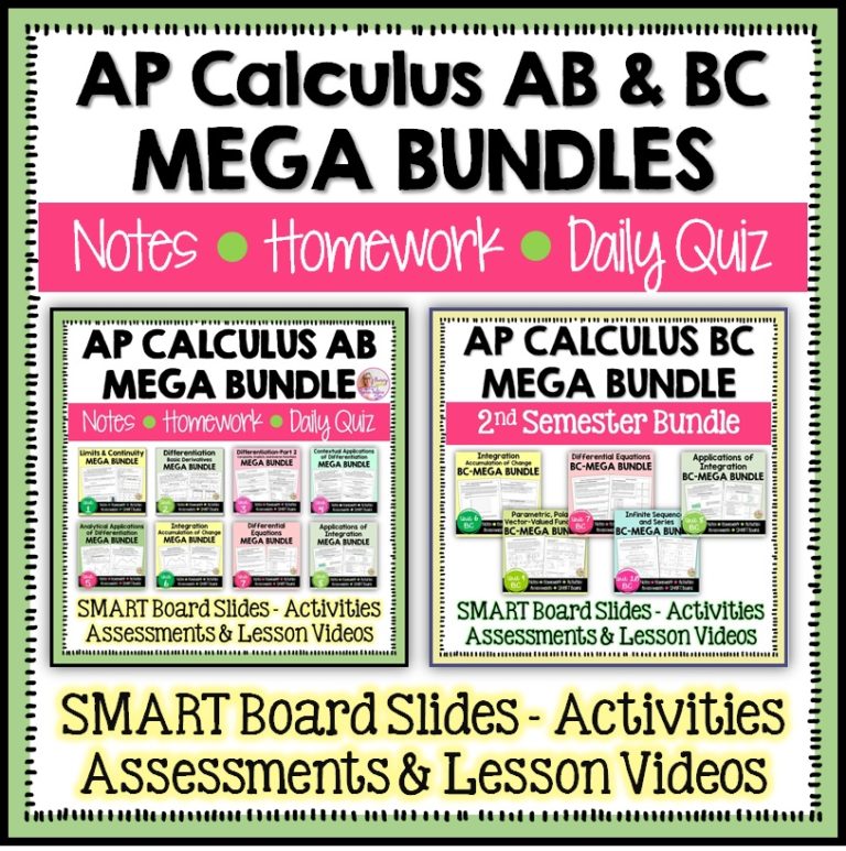 AP Calculus AB & BC Double Mega Bundle - Flamingo Math with Jean Adams