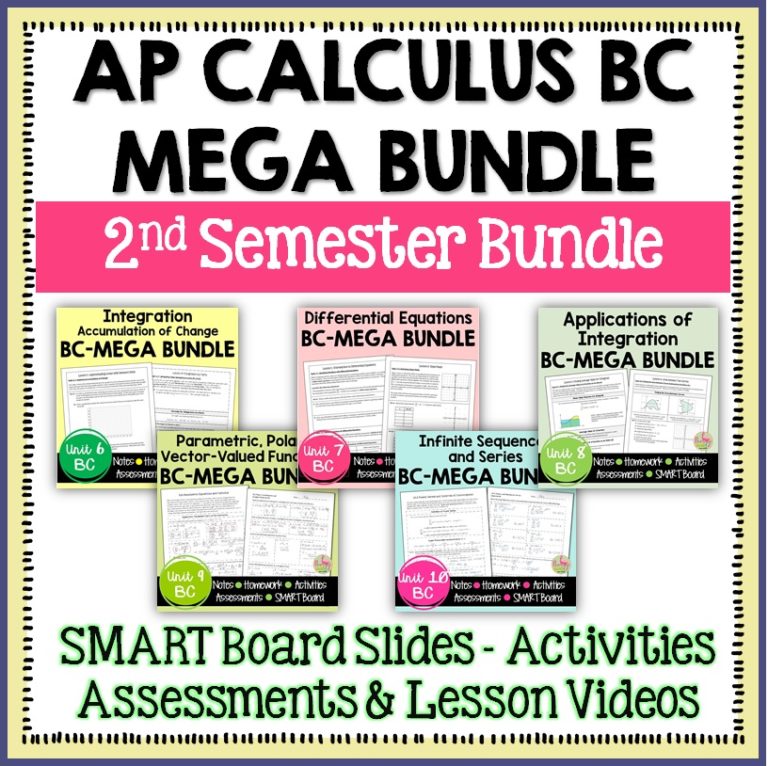 AP Calculus BC Mega Bundle (2nd Semester) - Flamingo Math with Jean Adams
