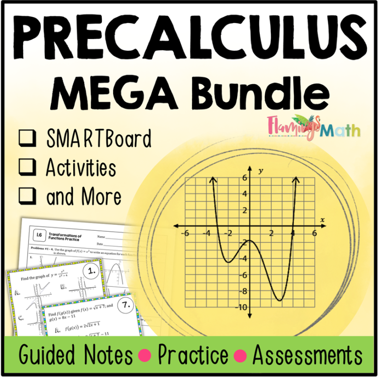 Precalculus Curriculum Mega Bundle - Flamingo Math with Jean Adams