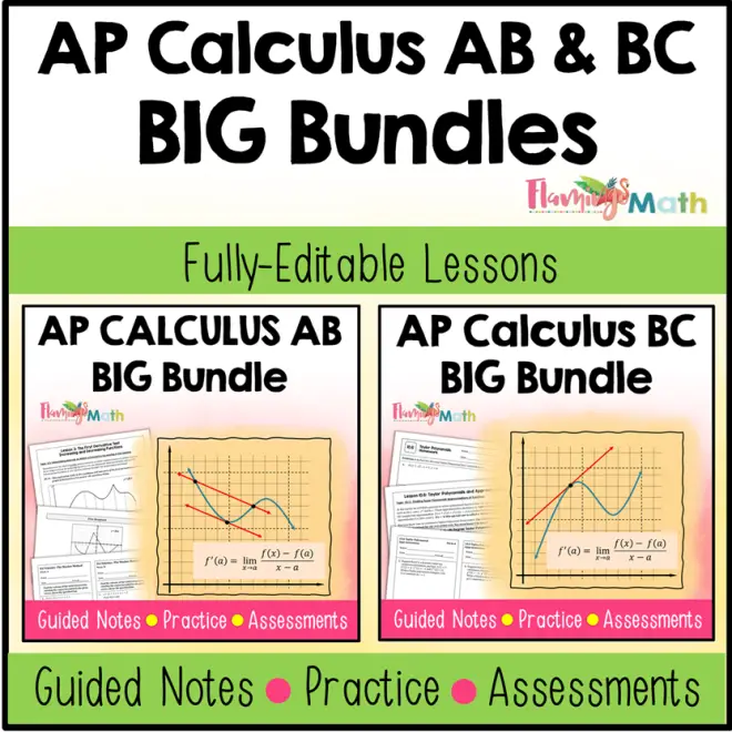 AP Calculus AB & BC Double Big Bundle Curriculum - Flamingo Math with ...