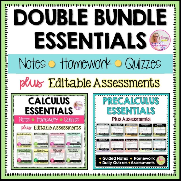 AP Calculus AB and PreCalculus Double Bundle Essentials - Flamingo Math ...