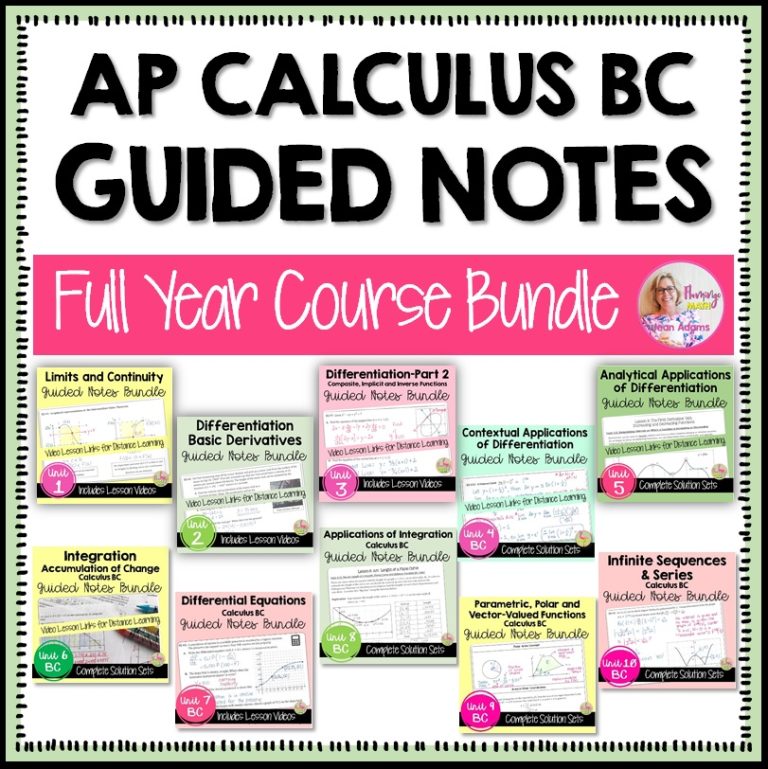 AP Calculus BC Guided Notes with Video Lessons - Flamingo Math with ...