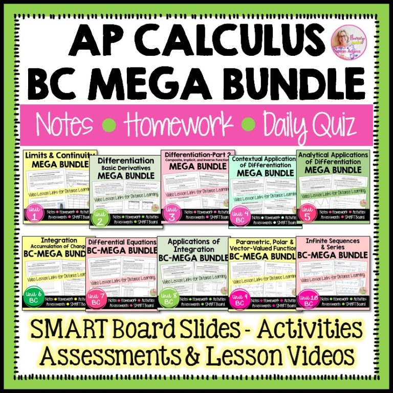 AP Calculus BC Mega Bundle - Flamingo Math with Jean Adams