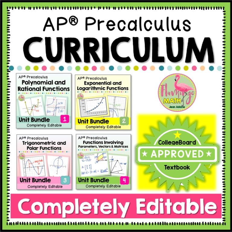 AP Precalculus Curriculum Bundle - Flamingo Math with Jean Adams