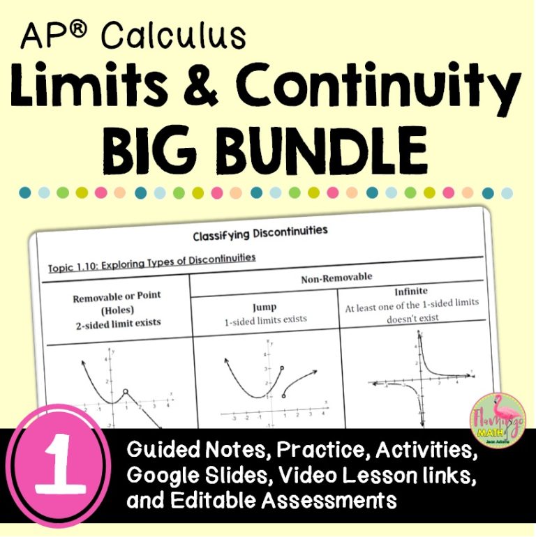 Limits and Continuity Bundle - Flamingo Math with Jean Adams