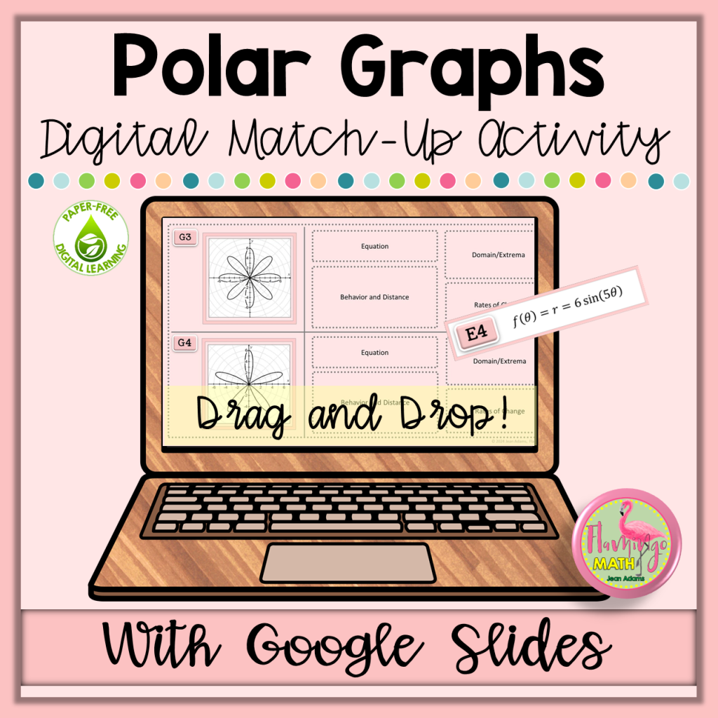 Polar Graphs Digital Match-Up Activity - Flamingo Math with Jean Adams