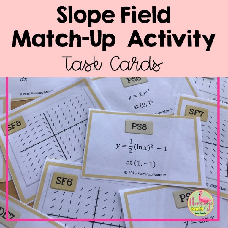 Calculus Slope Field Match-Up Activity - Flamingo Math with Jean Adams