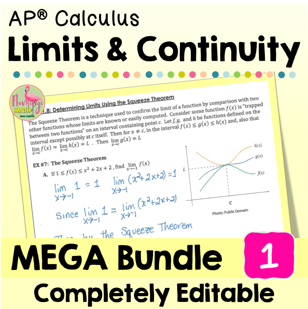 Limits and Continuity Mega Bundle - Flamingo Math with Jean Adams