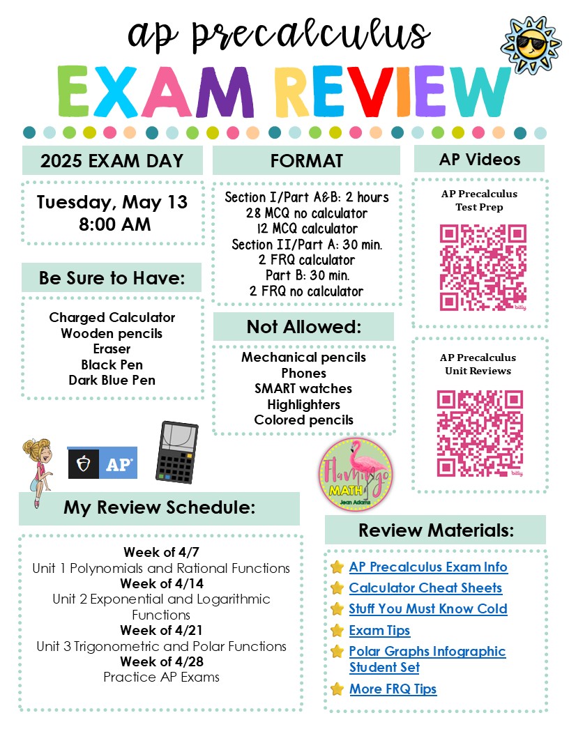 AP Precalculus Exam Review - Flamingo Math with Jean Adams