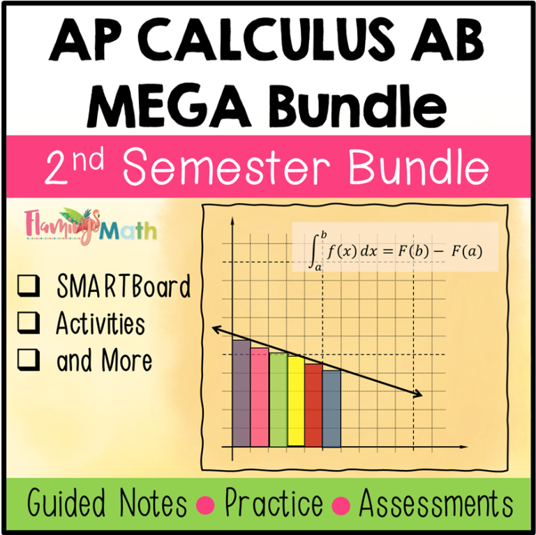 AP Calculus AB Mega Bundle (2nd Semester) - Flamingo Math with Jean Adams