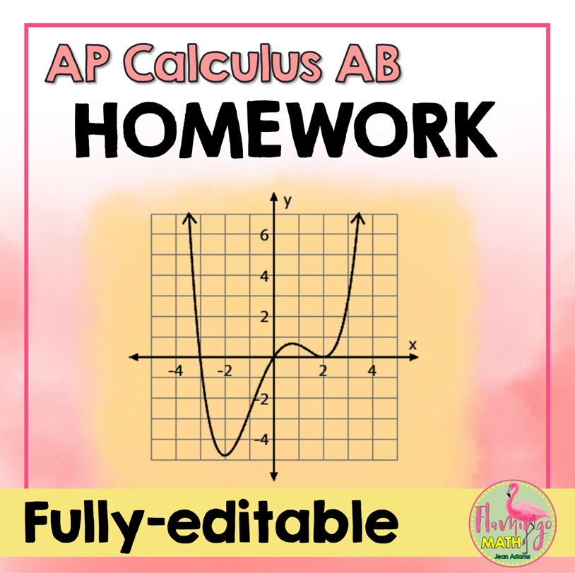 AP Calculus AB Curriculum Homework Bundle - Flamingo Math with Jean Adams