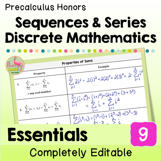 Sequences & Series Essentials Bundle (Precalculus) - Flamingo Math with ...