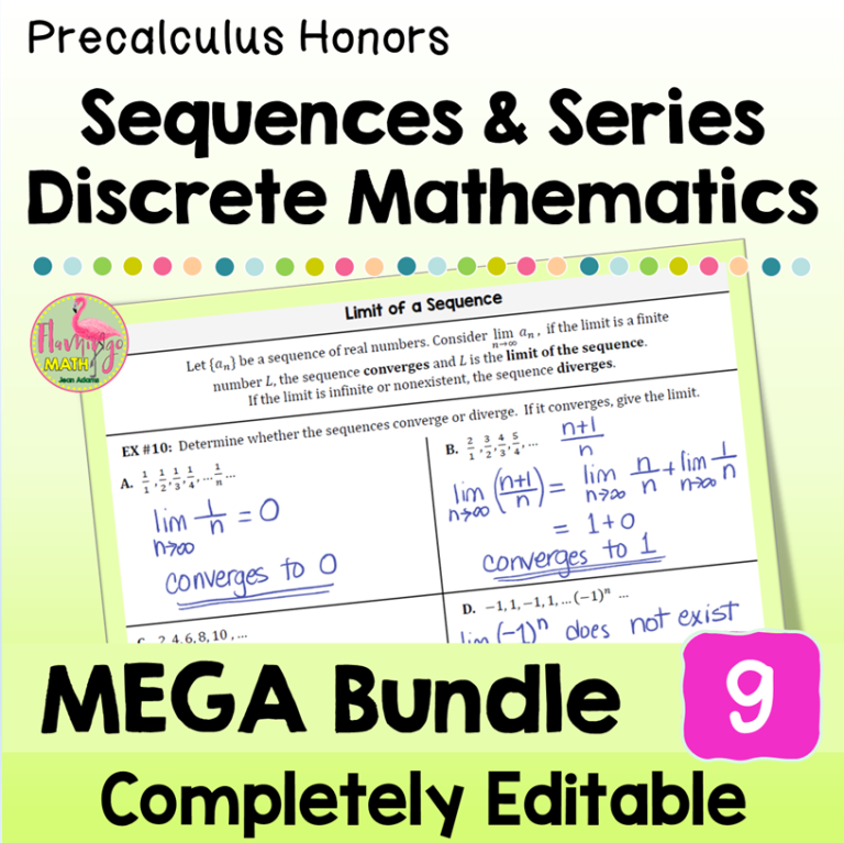 Sequences & Series MEGA Bundle (Precalculus) - Flamingo Math with Jean ...