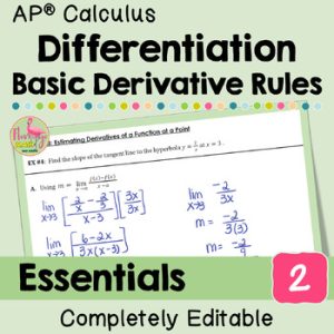 Differentiation-Basic Derivative Rules Essentials Bundle - Flamingo ...