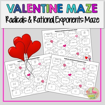 Valentine Maze Radicals and Rational Exponents - Flamingo Math with ...