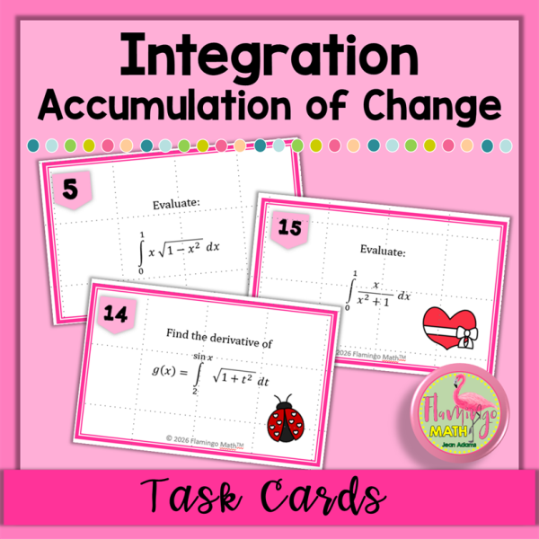 Integration Accumulation of Change Task Cards Valentine's Day ...